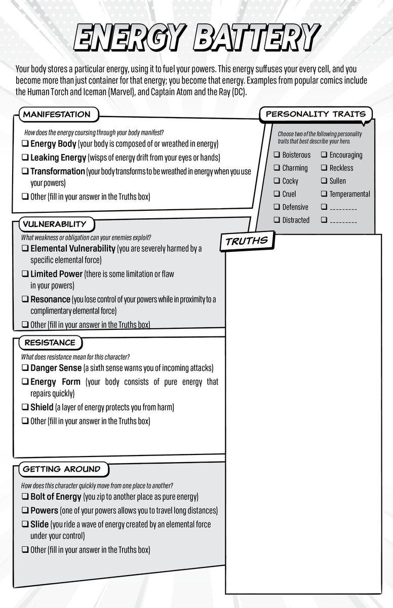 Spectaculars Core Game – Scratchpad Publishing